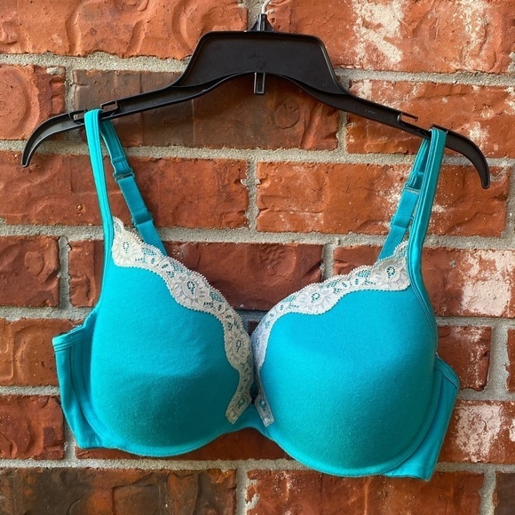 Cacique | Intimates & Sleepwear | Cacique 4dd Green Blue Lace Trim Full ...